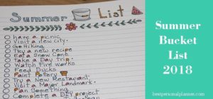 Summer Bucket List 2018 - Best Personal Planner