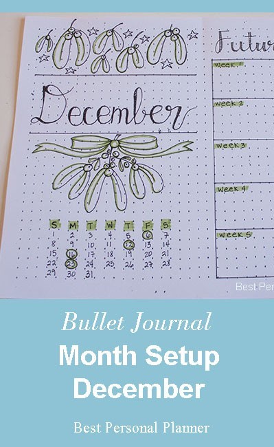 Month Setup Bullet Journal - December - Best Personal Planner
